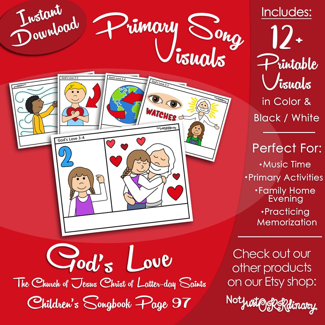 God's Love Song Visuals, Latter-day Saint LDS Primary Singing Time ...