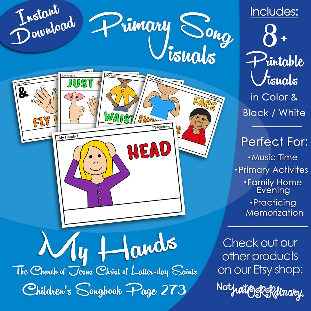 My Hands Song Visuals, Latter-day Saint LDS Primary Singing Time ...