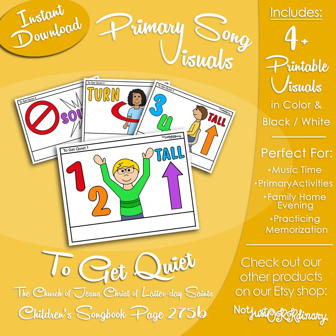 To Get Quiet Song Visuals, Latter-day Saint LDS Primary Singing Time ...