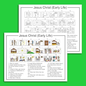 Jesus Christ early Life Story Cards, Latter-day Saint LDS Primary Story ...