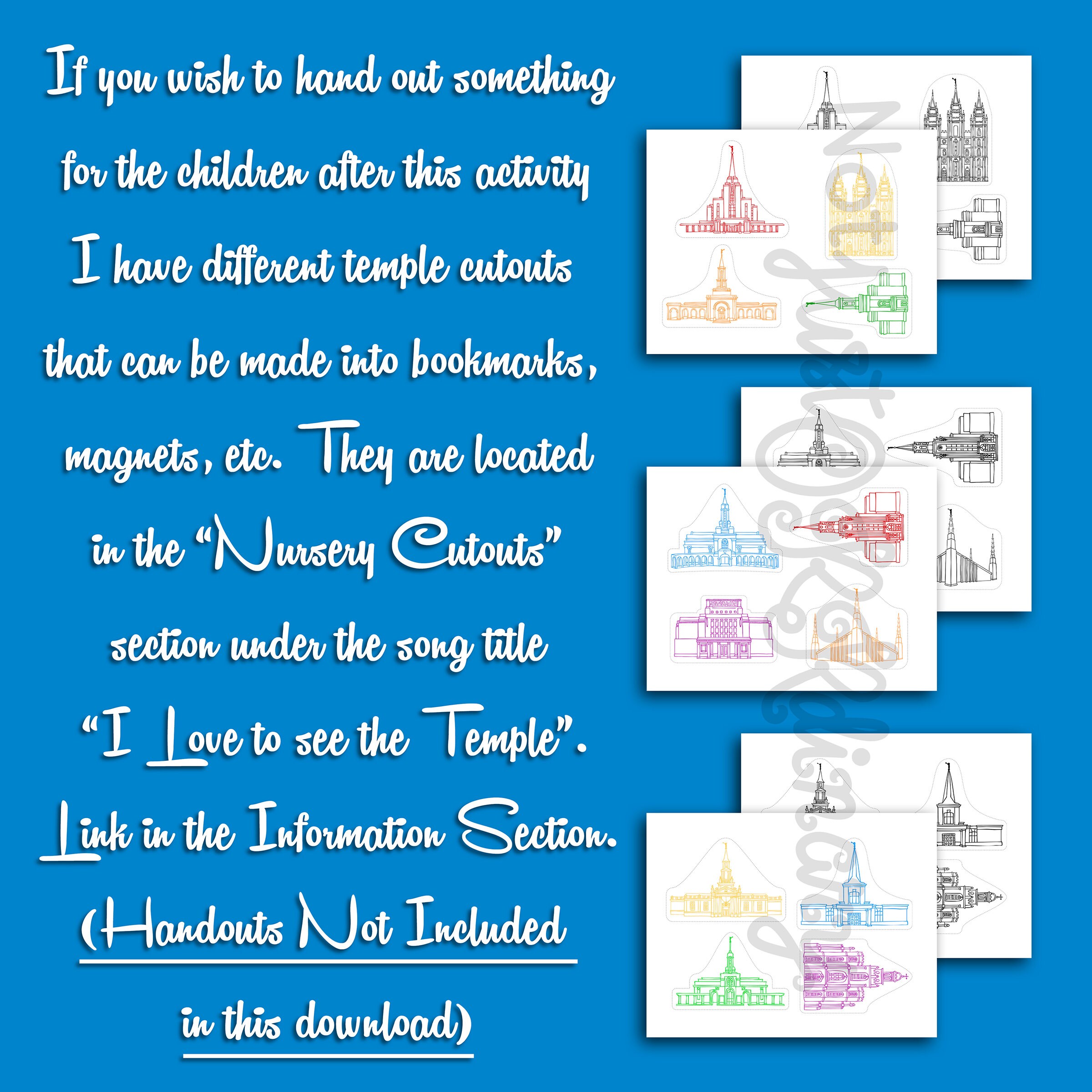 Temple and Family, Latter-day Saint LDS Primary Singing Time Activity ...