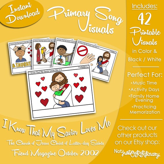 I Know That My Savior Loves Me Song Latter-day Saint LDS | Etsy