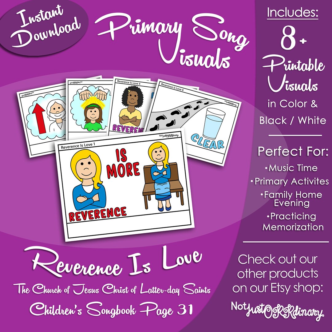 Reverence is Love Song Visuals, Latter-day Saint LDS Primary Singing ...
