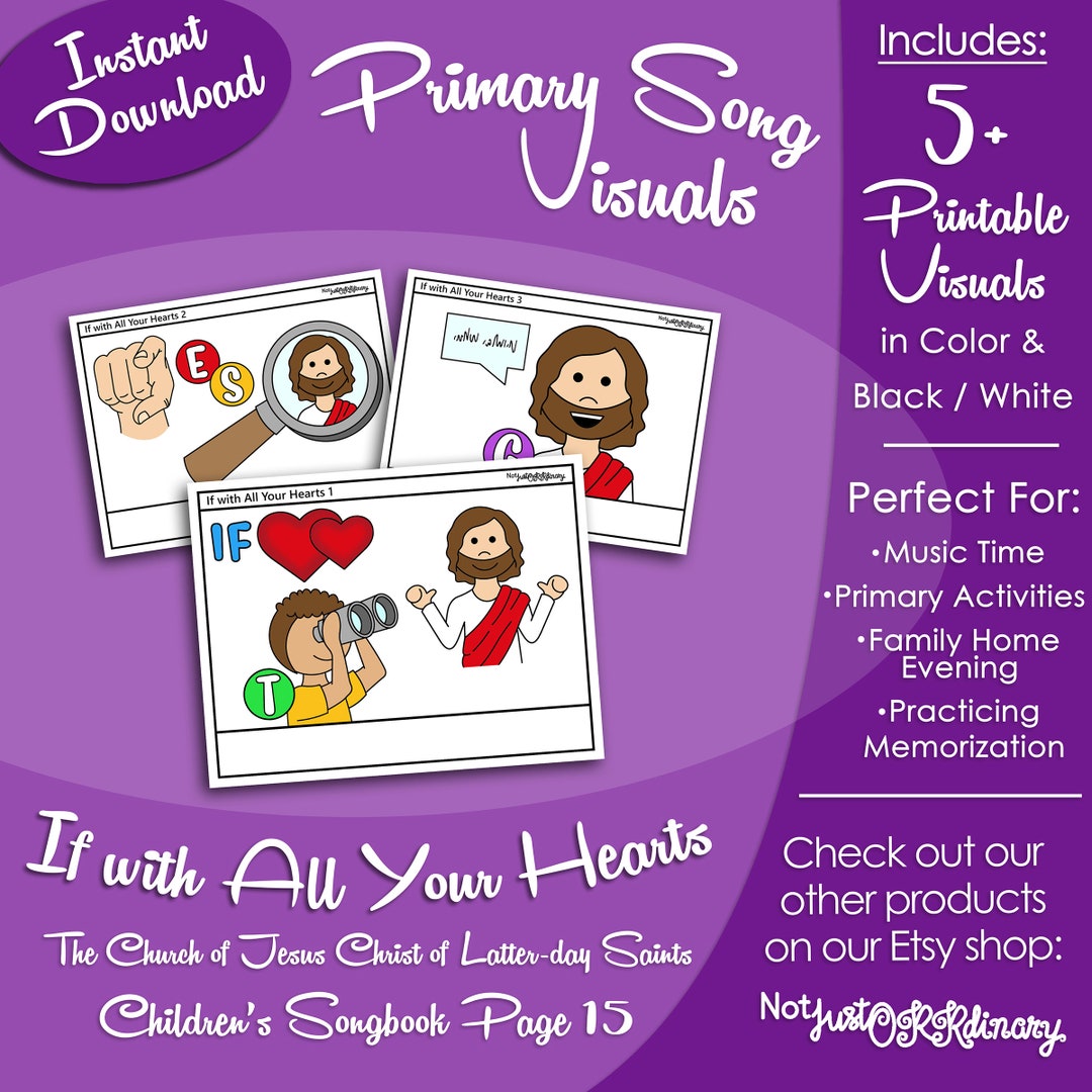 If With All Your Hearts Song Visuals, Latter-day Saint LDS Primary ...
