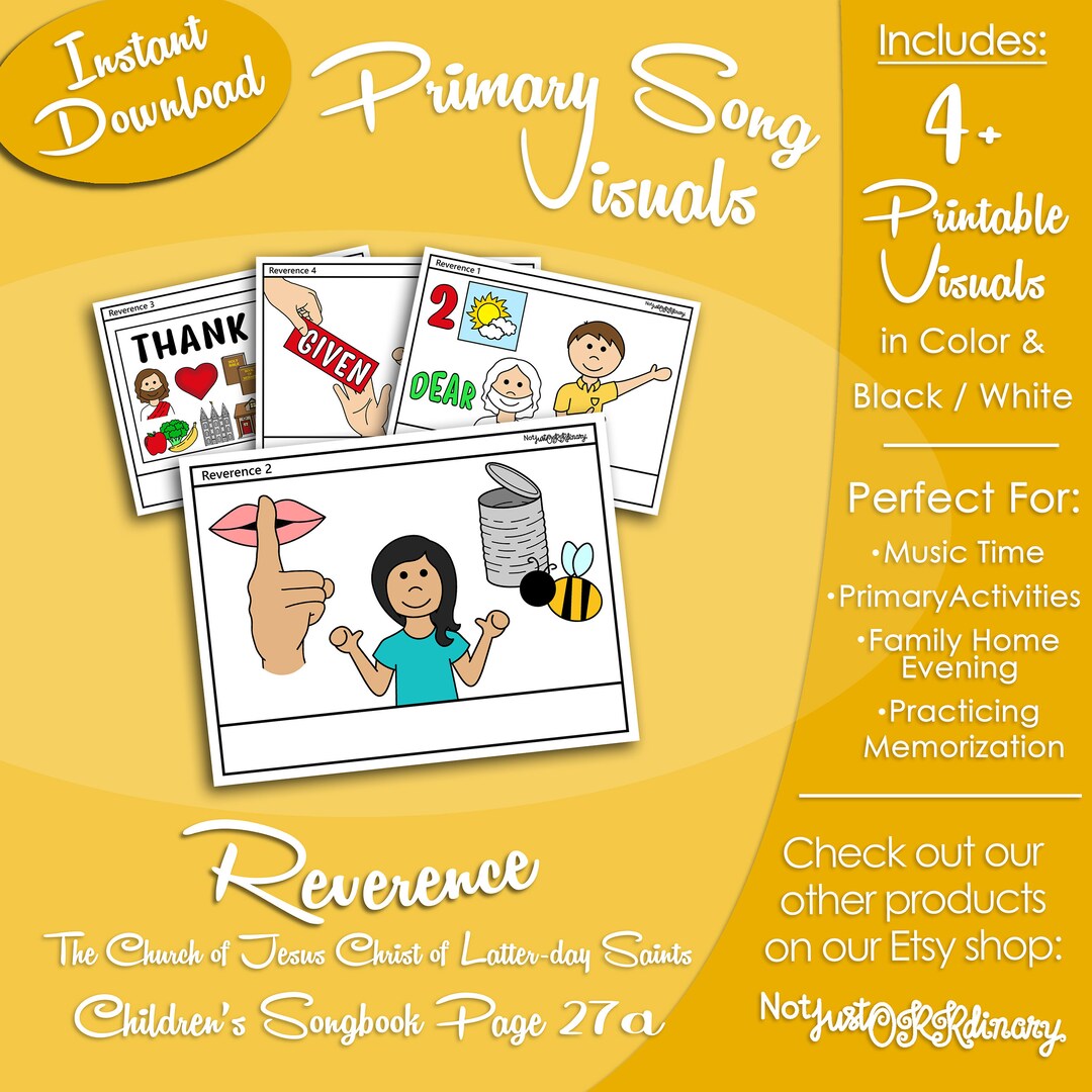 Reverence Song Visuals, Latter-day Saint LDS Primary Singing Time ...