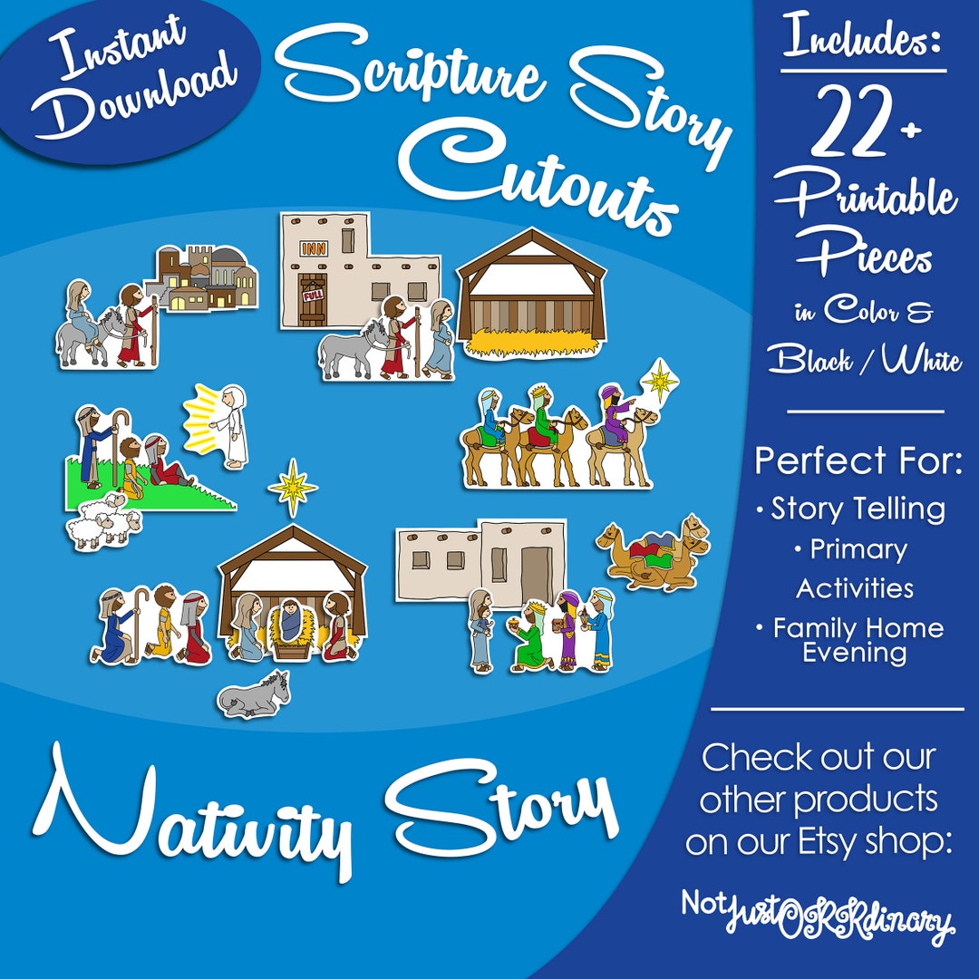Nativity Story Cutouts, Latter-day Saint LDS Primary Story Time ...