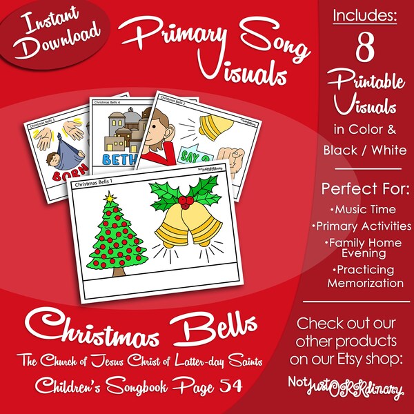 Christmas Bells Primary Song - Etsy