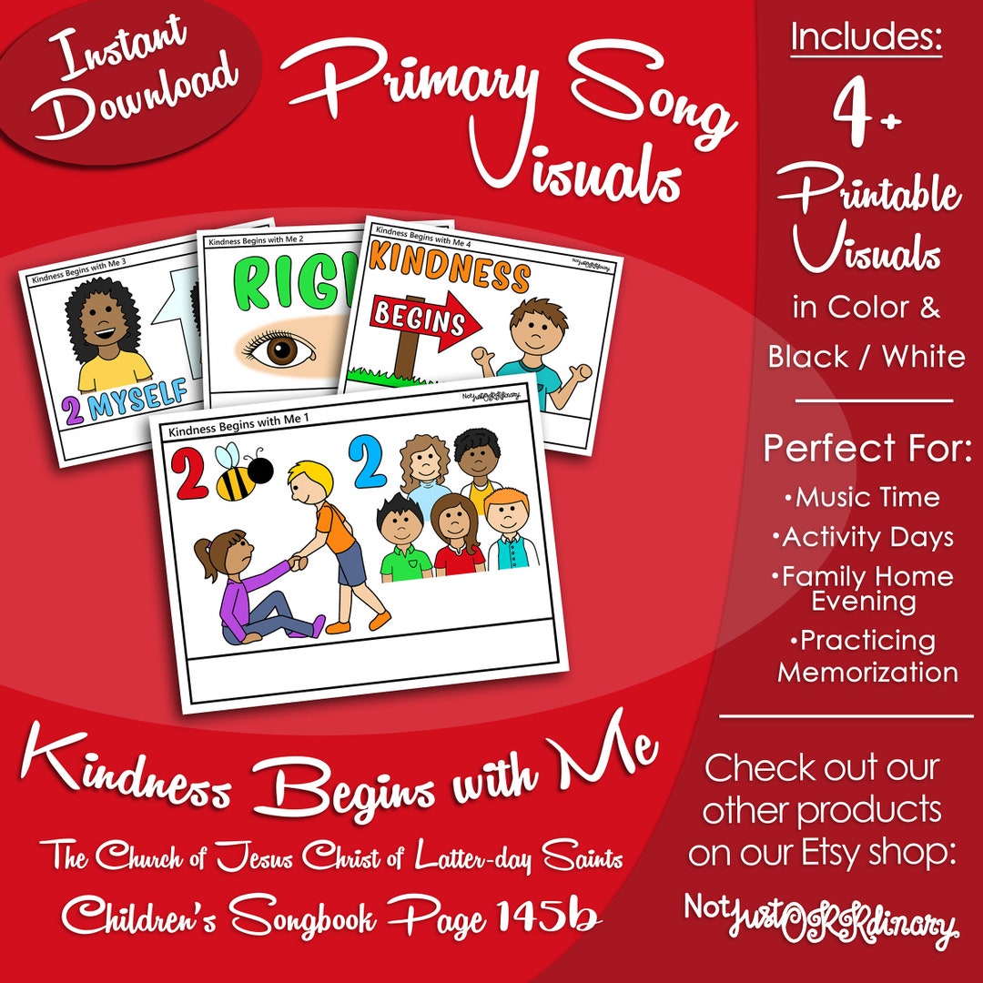 Kindness Begins With Me Song Visuals, Latter-day Saint LDS Primary ...