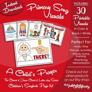 A Child S Prayer Song Latter Day Saint Lds Primary Etsy