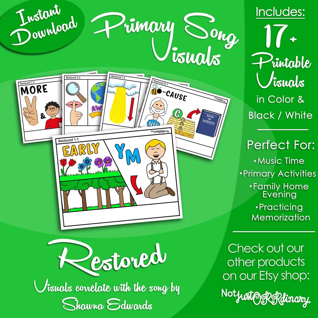 Restored Song Visuals, Shawna Edwards, Latter-day Saint LDS Primary ...