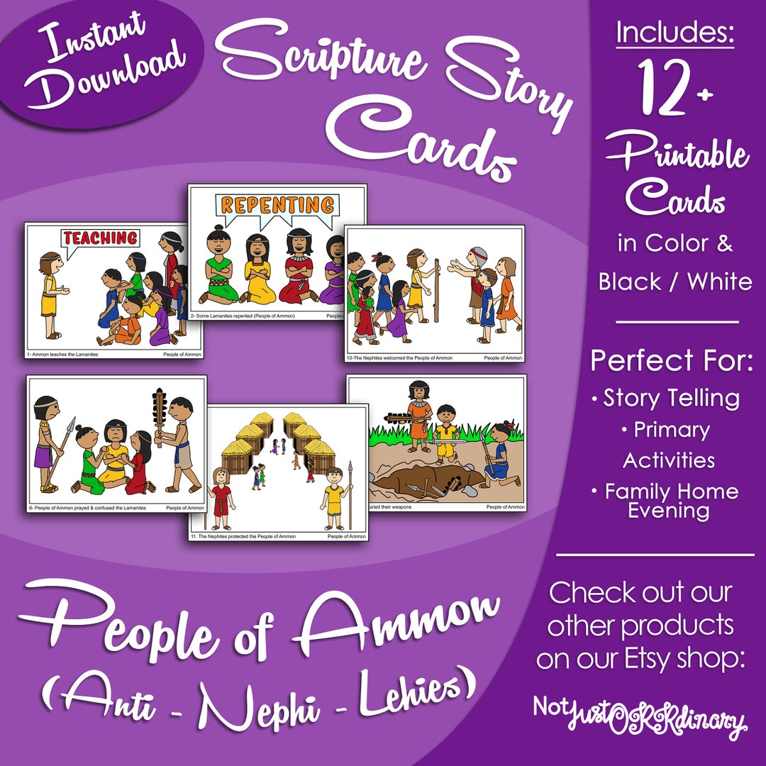 People of Ammon Story Cards, Anti-nephi-lehies, Latter-day Saint LDS ...