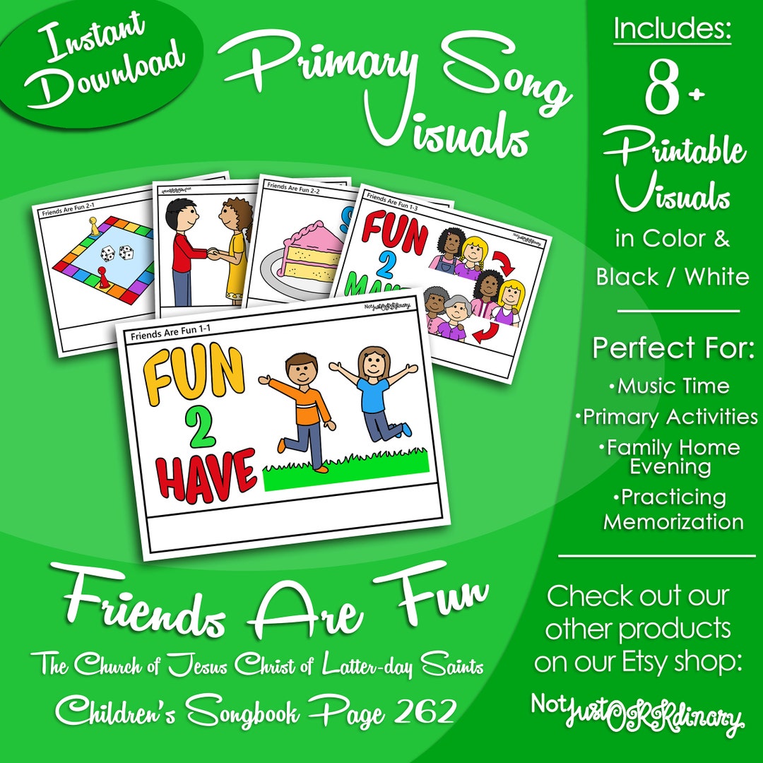 Friends Are Fun Song Visuals, LDS Primary Singing Time Pictures ...