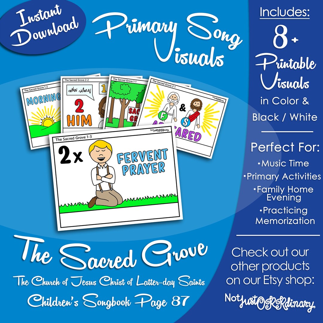 The Sacred Grove Song Visuals, Latter-day Saint LDS Primary Singing ...