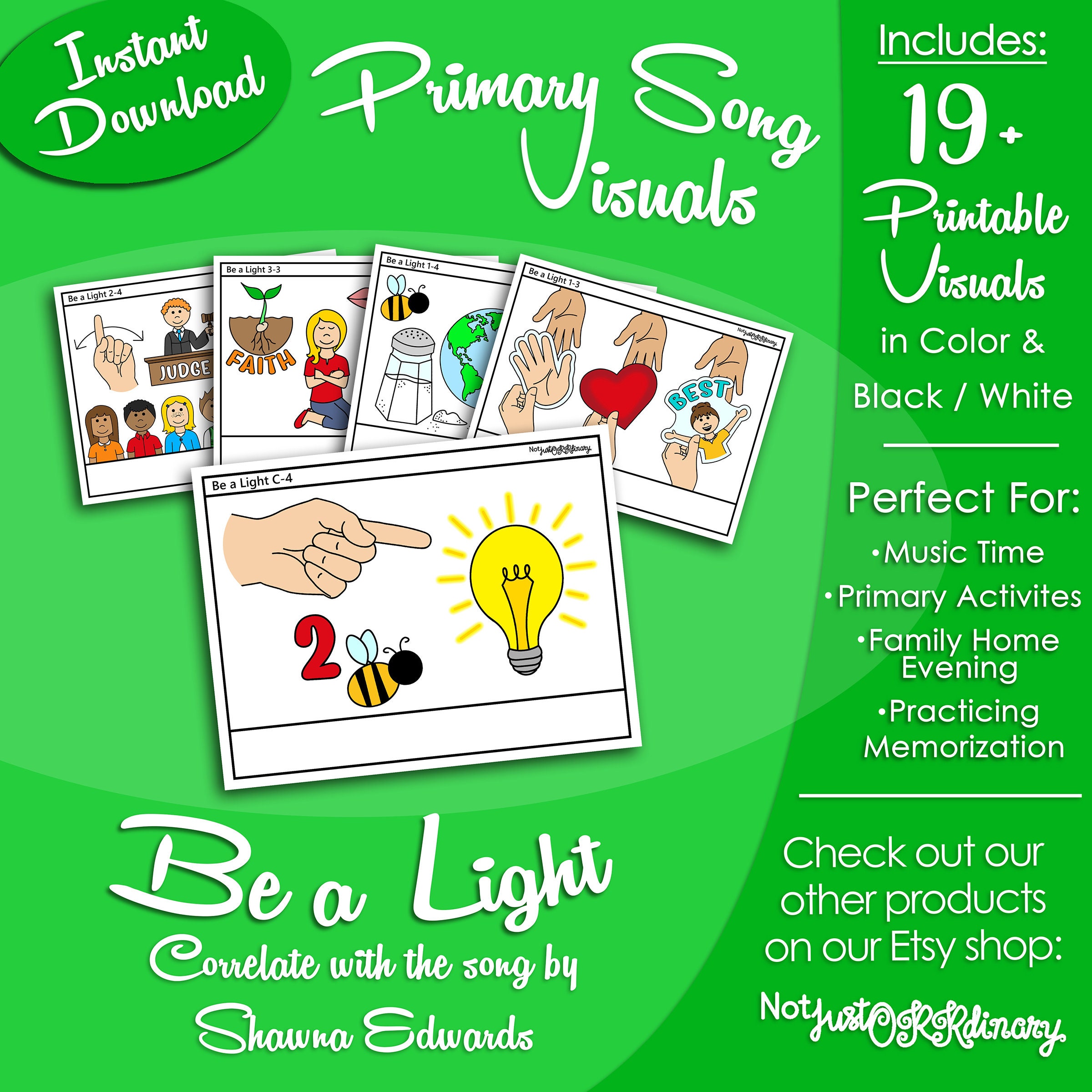 Be a Light Song Visuals, Shawna Edwards, Latter-day Saint LDS Primary ...