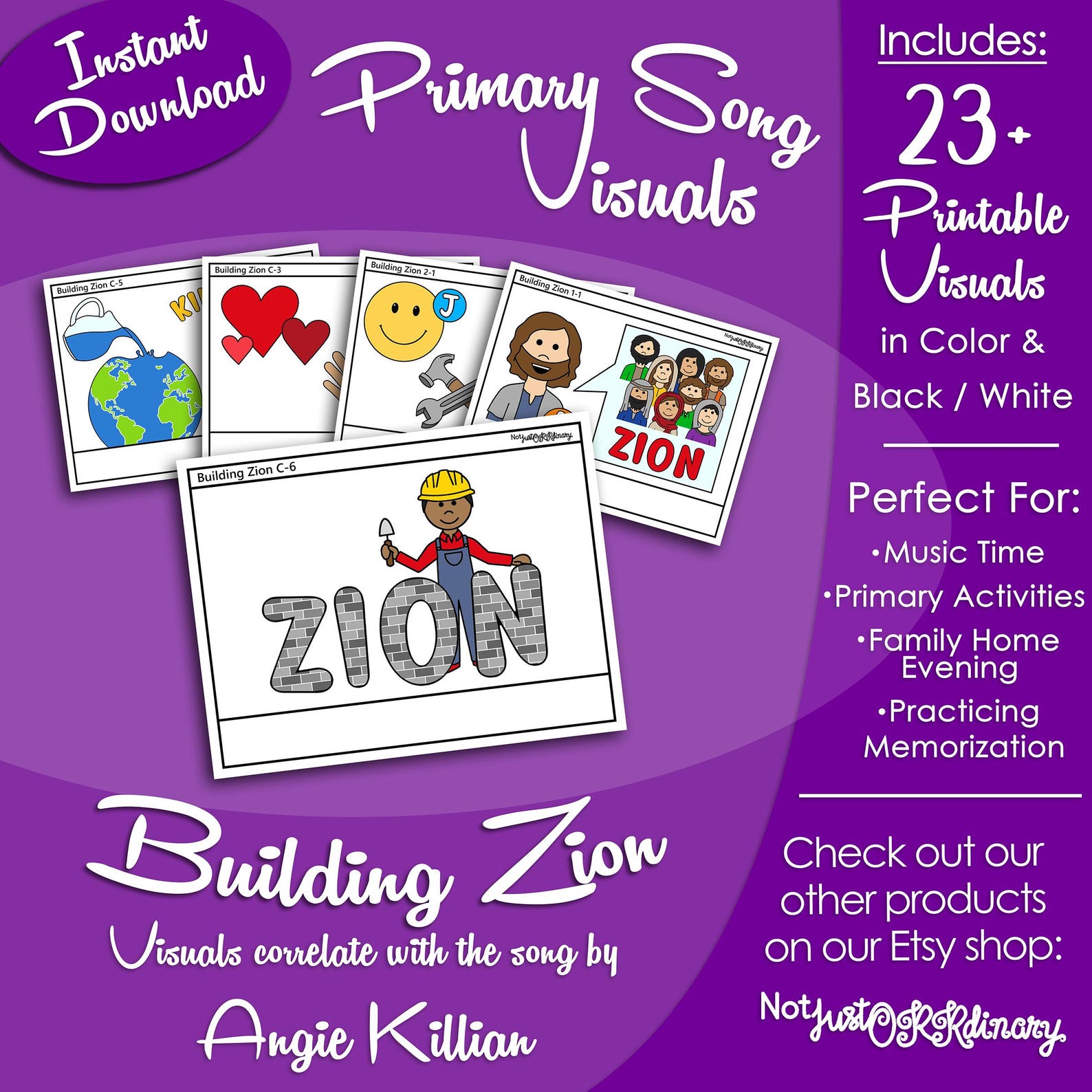 Building Zion Song Visuals, Angie Killian, LDS Primary Singing Time ...