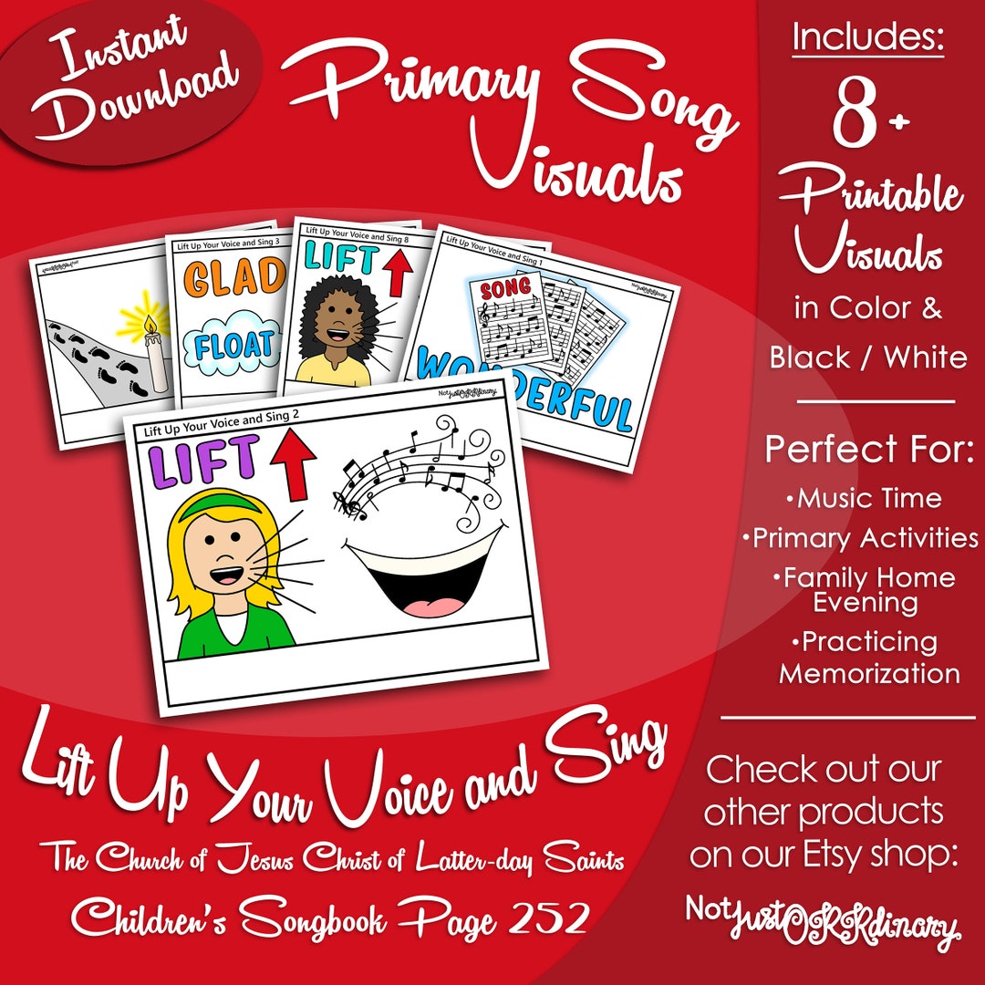 Lift up Your Voice and Sing Song Visuals, Latter-day Saint LDS Primary ...
