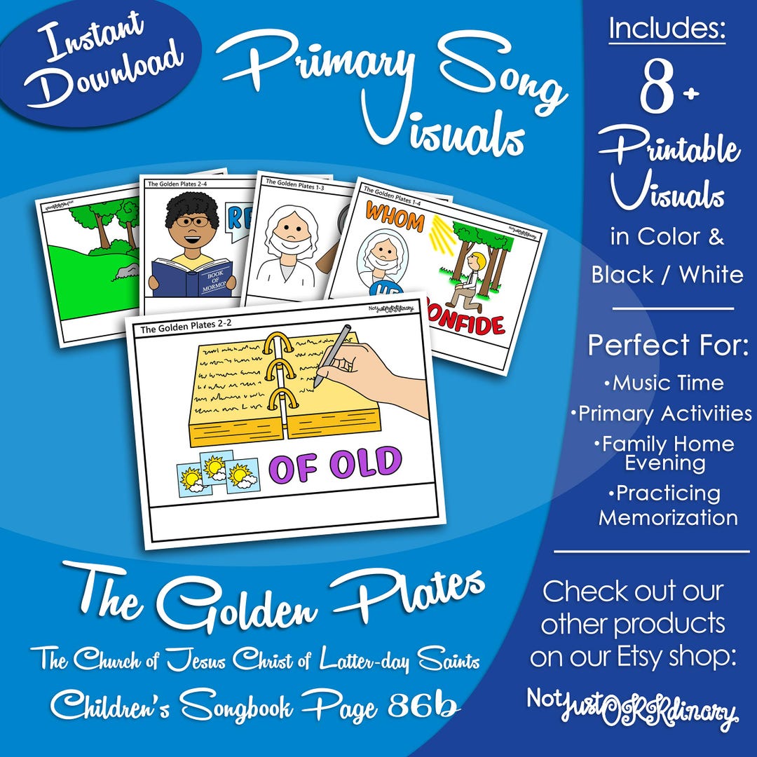 The Golden Plates Song Visuals, Latter-day Saint LDS Primary Singing ...
