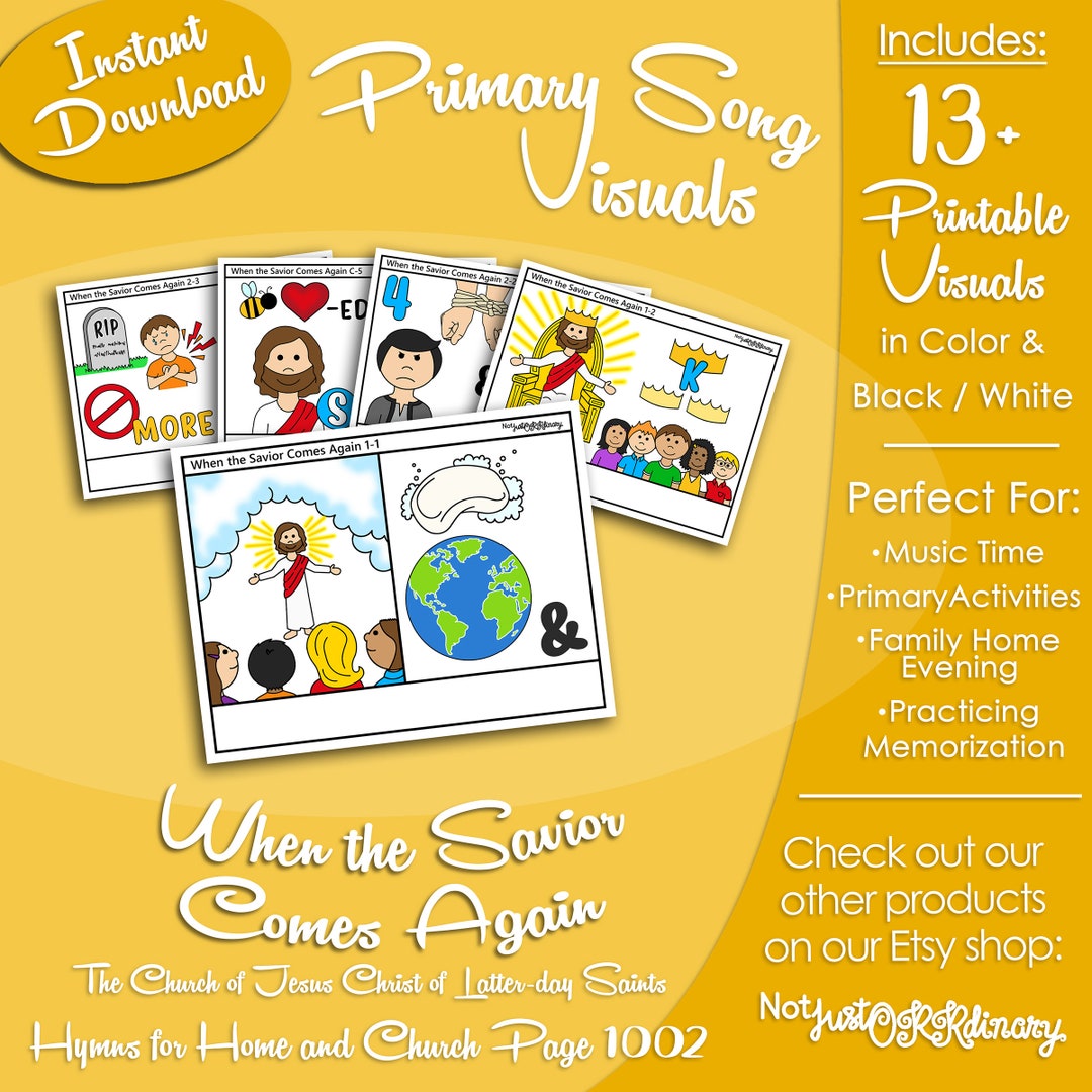 When the Savior Comes Again Song Visuals, Latter-day Saint LDS Primary ...