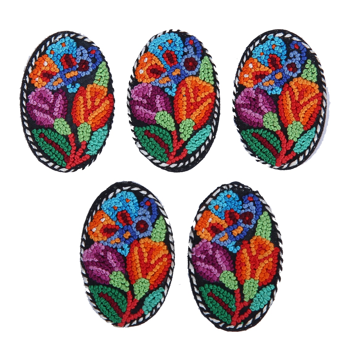 Embroidered Buttons. Buttons With Embroidery. Decorative Colourful ...