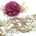 Beautifully Handmade Pearl and Badla Flower Lace Golden and - Etsy
