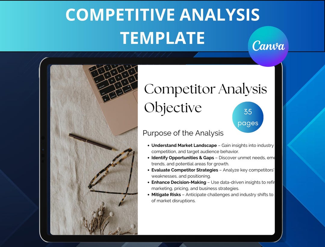 Competitive Analysis Template | Canva Template for SWOT & Market ...