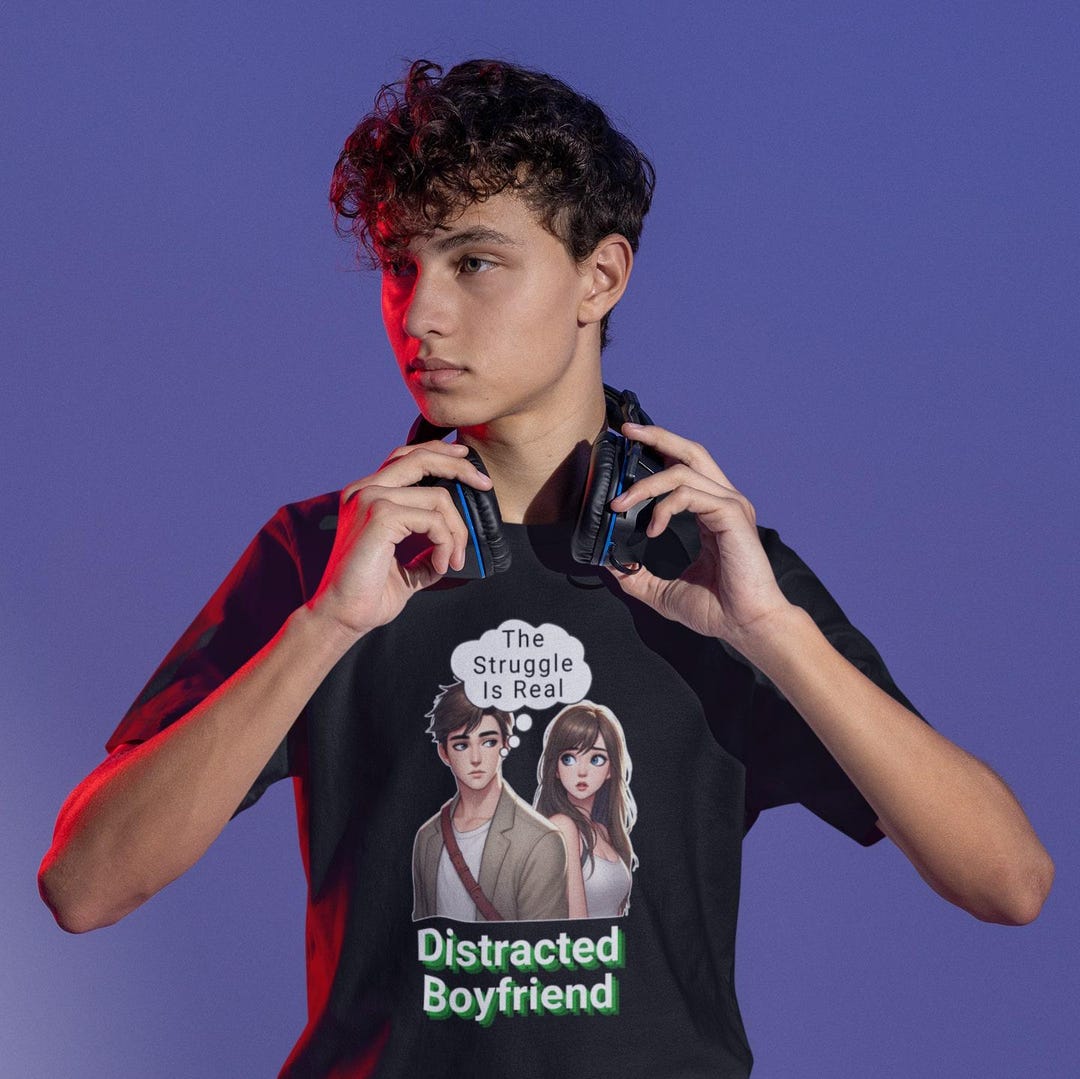 Distracted Boyfriend Meme T-shirt – Funny Viral Meme Tee, Internet ...