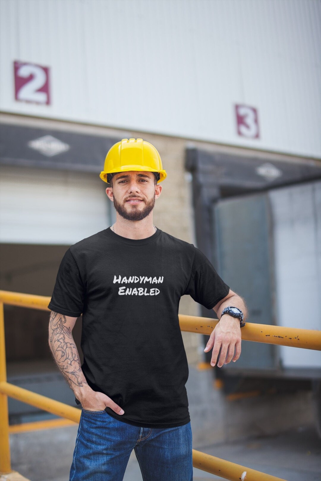 Handyman Enabled T-shirt - Funny Work Shirt for DIY Enthusiasts and ...