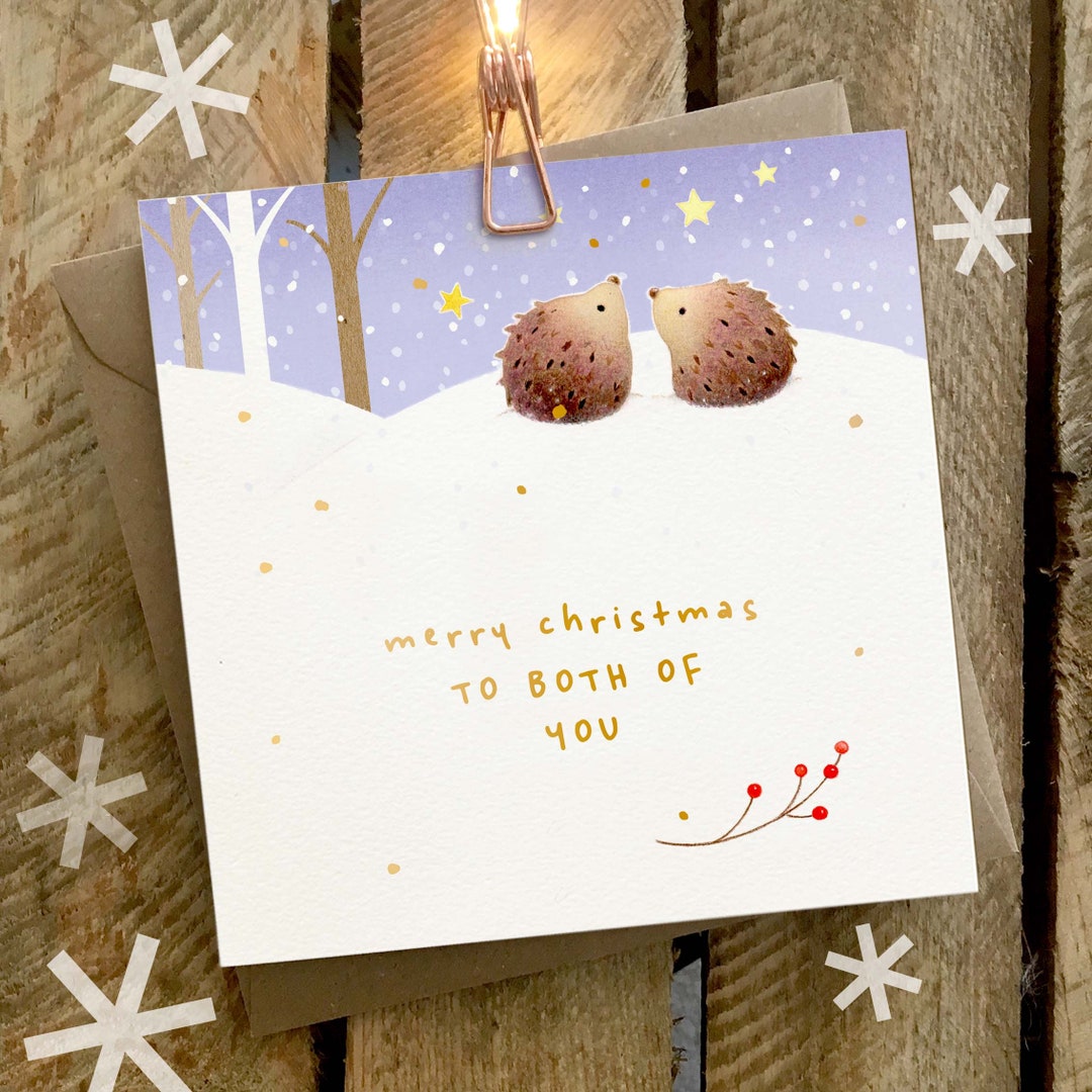 Merry Christmas to Both of You Christmas Card, Features Two Cute ...