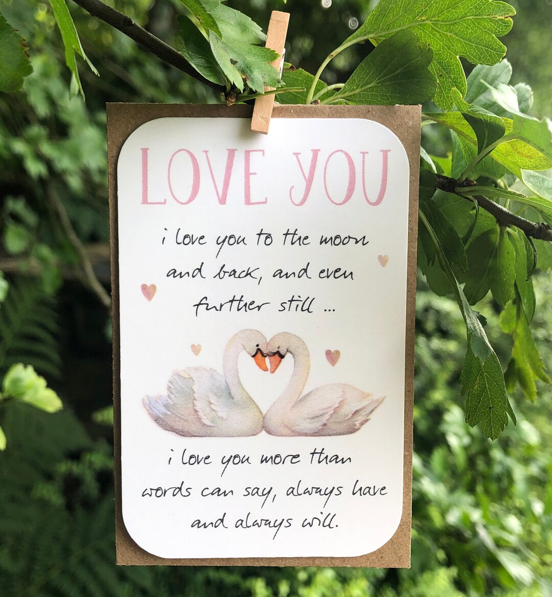 Love You Keepsake Card, Birthday, Anniversary Gift (55x85mm) - Etsy