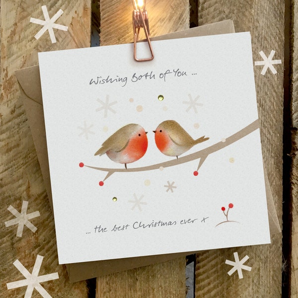 Couple Christmas Card - Etsy