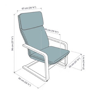 Replacement Cover for PELLO Chair Cushion/400+ Fabric Options/custom ...