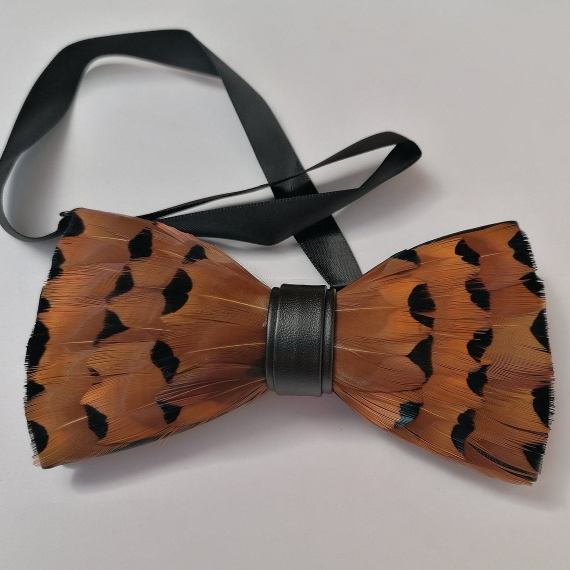Original Design Natural Bird Feather Bow Tie 9 | Etsy