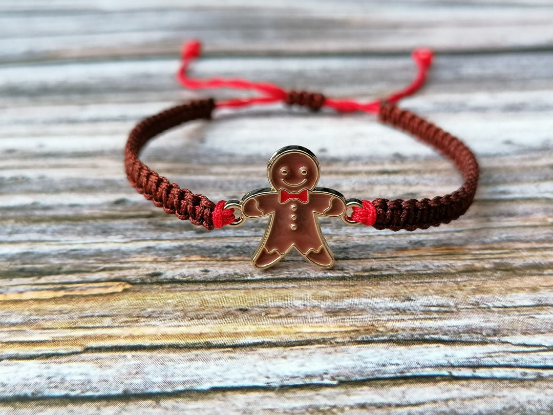 Gingerbread Man, Gingerbread Bracelet, Stocking Filler, Gingerbread ...