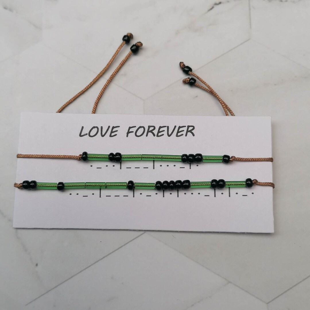 Morse Code Bracelet, Love Forever Bracelet - Etsy