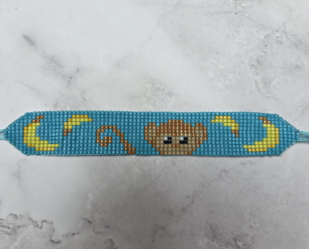 Handmade Miyuki Monkey Bracelet, Gift for Monkeys Lovers, Adjustable ...