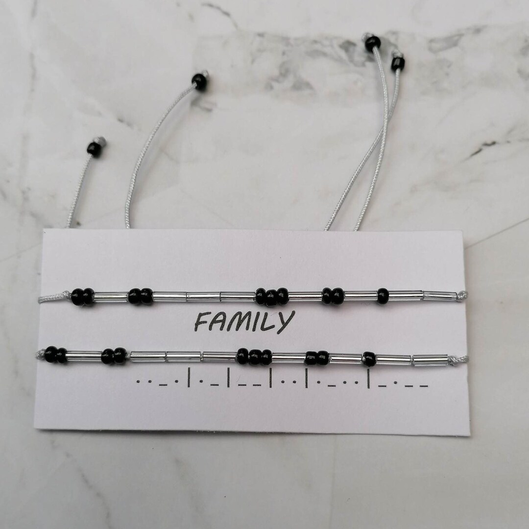 Morse Code Bracelet, Family Morse Code Bracelet, Gift - Etsy