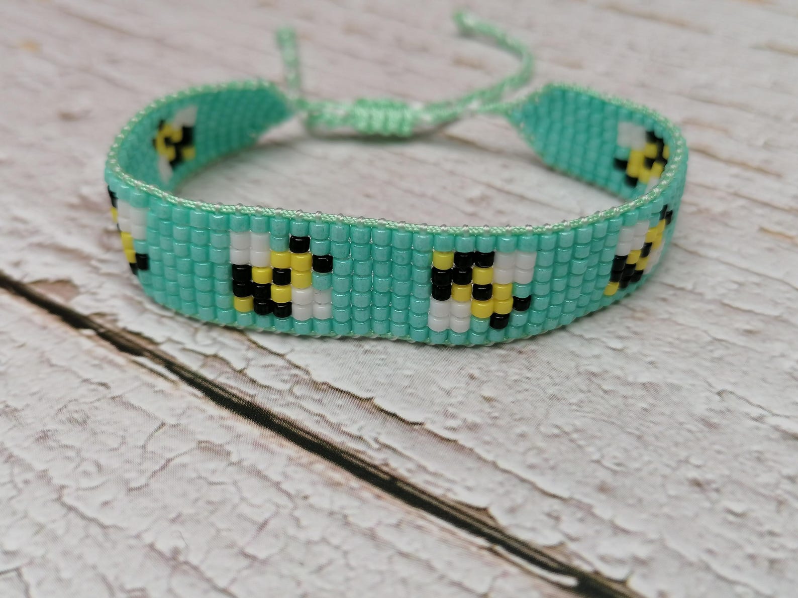Handmade Miyuki Bee Bracelet, Bead Loom Bracelet, Friendship Bracelet ...