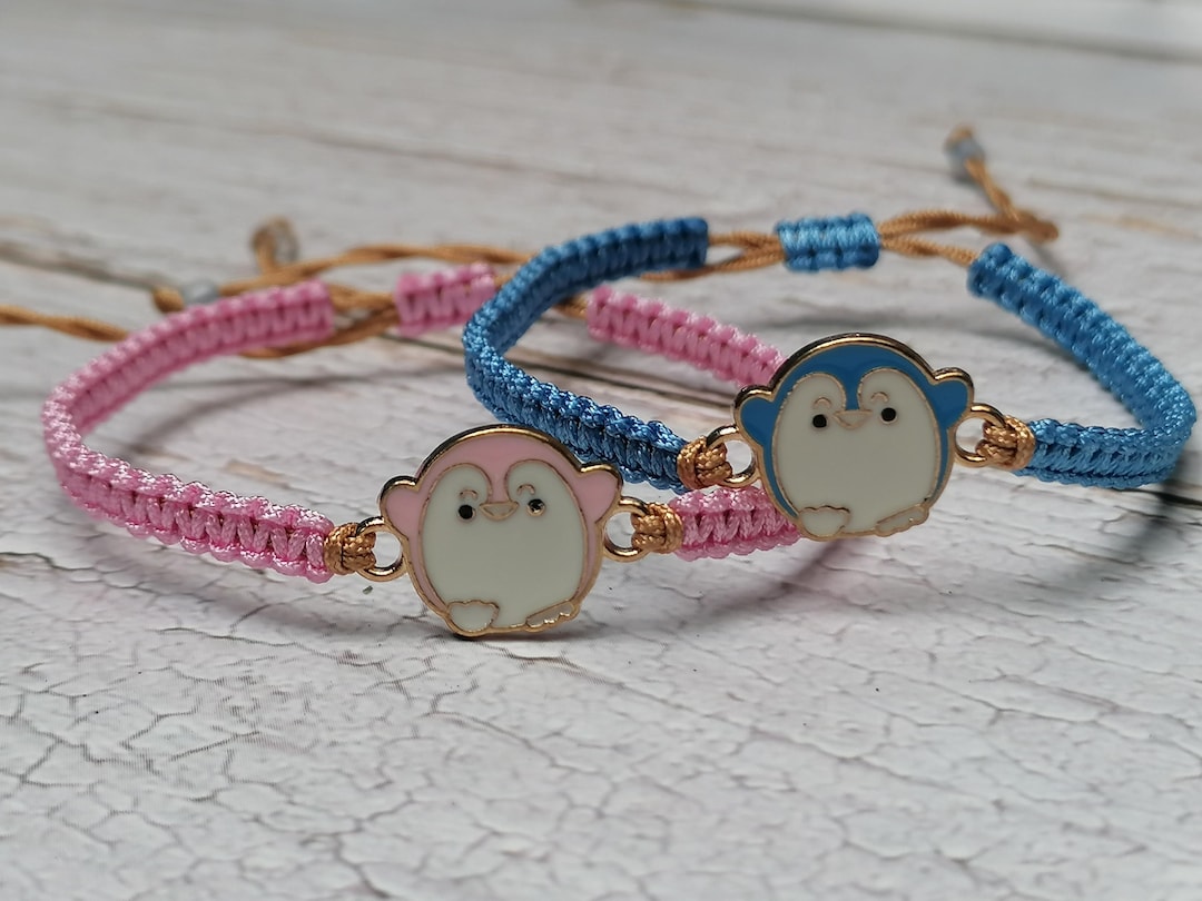 Penguin Bracelet, Gift Penguin Lover, Gift Wish Bracelet, Penguin ...
