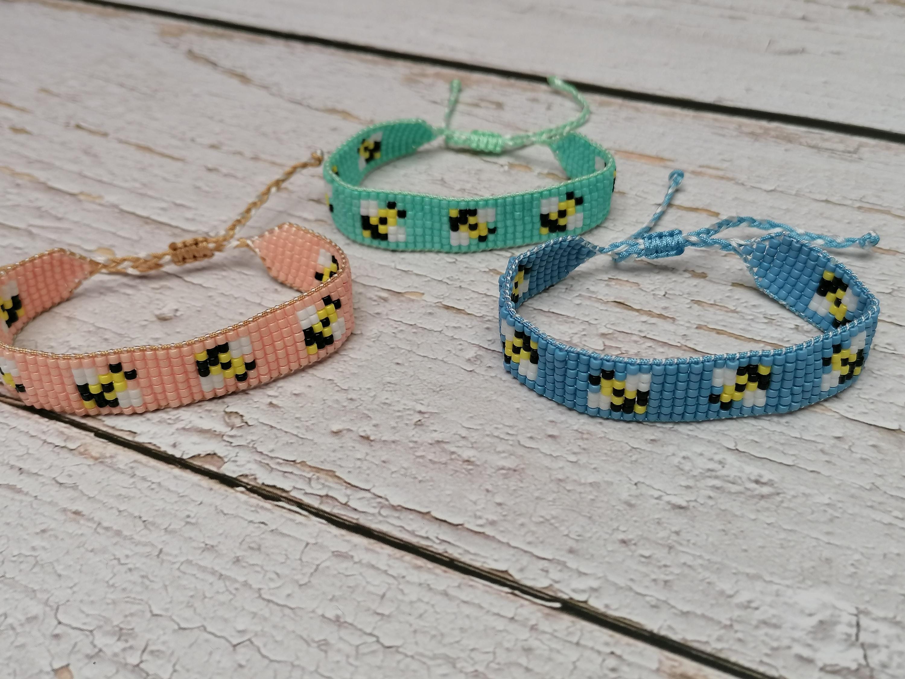Handmade Miyuki Bee Bracelet, Bead Loom Bracelet, Friendship Bracelet ...