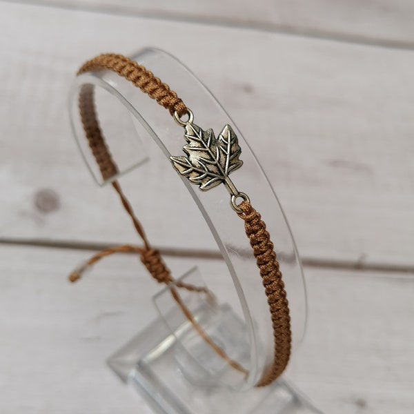 Leaf Charm Bracelet - Etsy