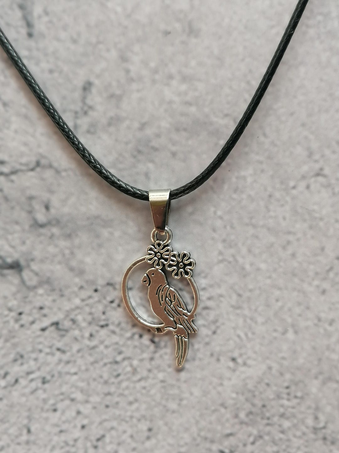 Parrot Necklace, Parrot Jewellery, Bird Charm Necklace, Bird Gift, Bird ...