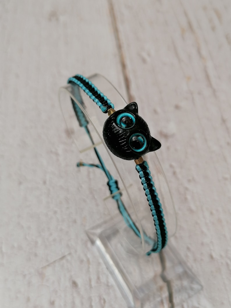 Black Cat, Black Cat Bracelet, Friendship Bracelet, Cat Lover Gift, Cat ...