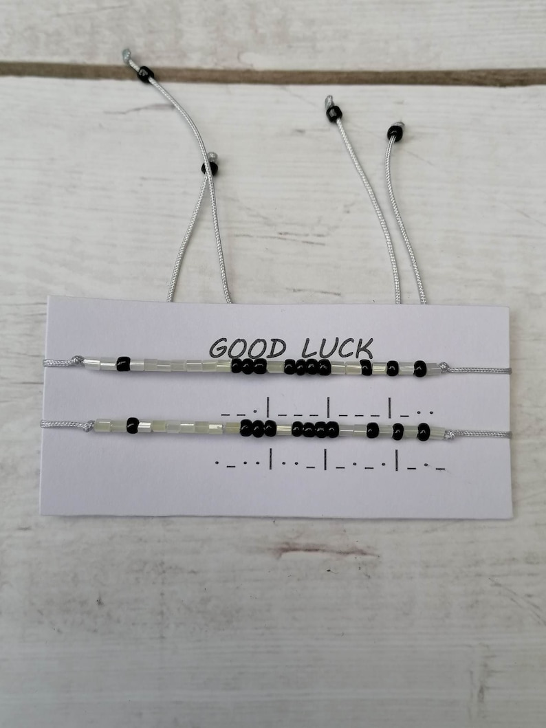 Morse Code Bracelet Good Luck Morse Code Bracelet Gift - Etsy