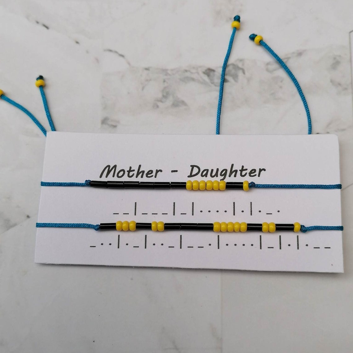 Morse Code Bracelet, Mother - Daughter Bracelet - Etsy