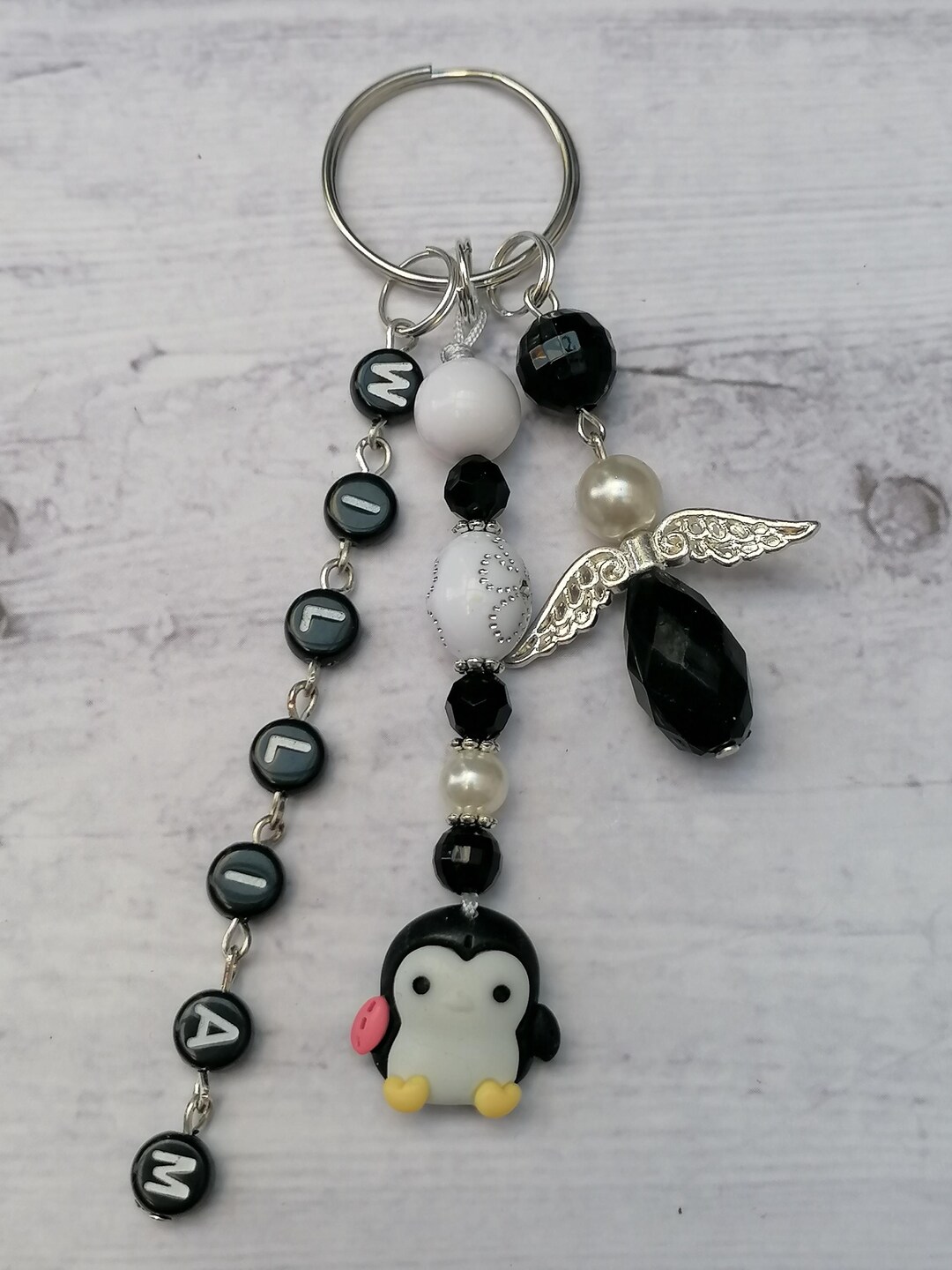 Personalised Name Keyring, Penguin Keychains, Sympathy Gift, Best ...