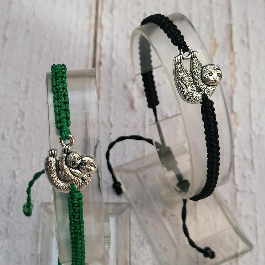 34 Colours, Sloth Bracelet, Sloth Gift, Friendship Bracelet, Sloth Lovers, Sloth Wish Bracelet ...