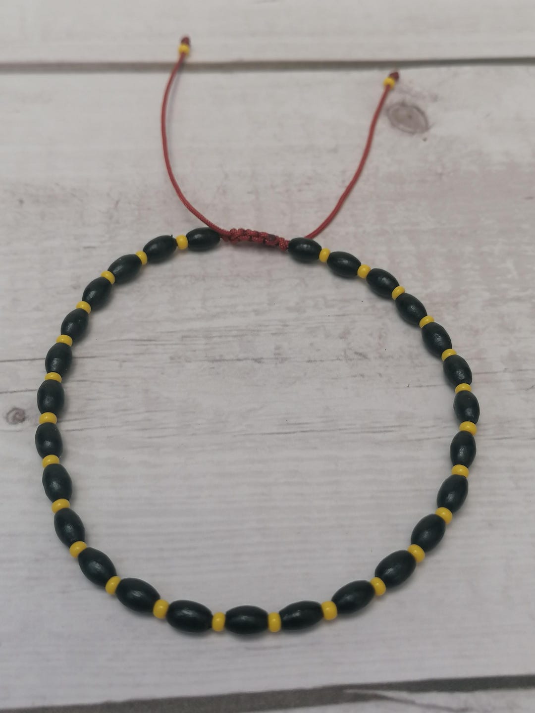 2 Colour Choices-wood and Beads Anklet, Ocean Anklet, Boho Ankle ...