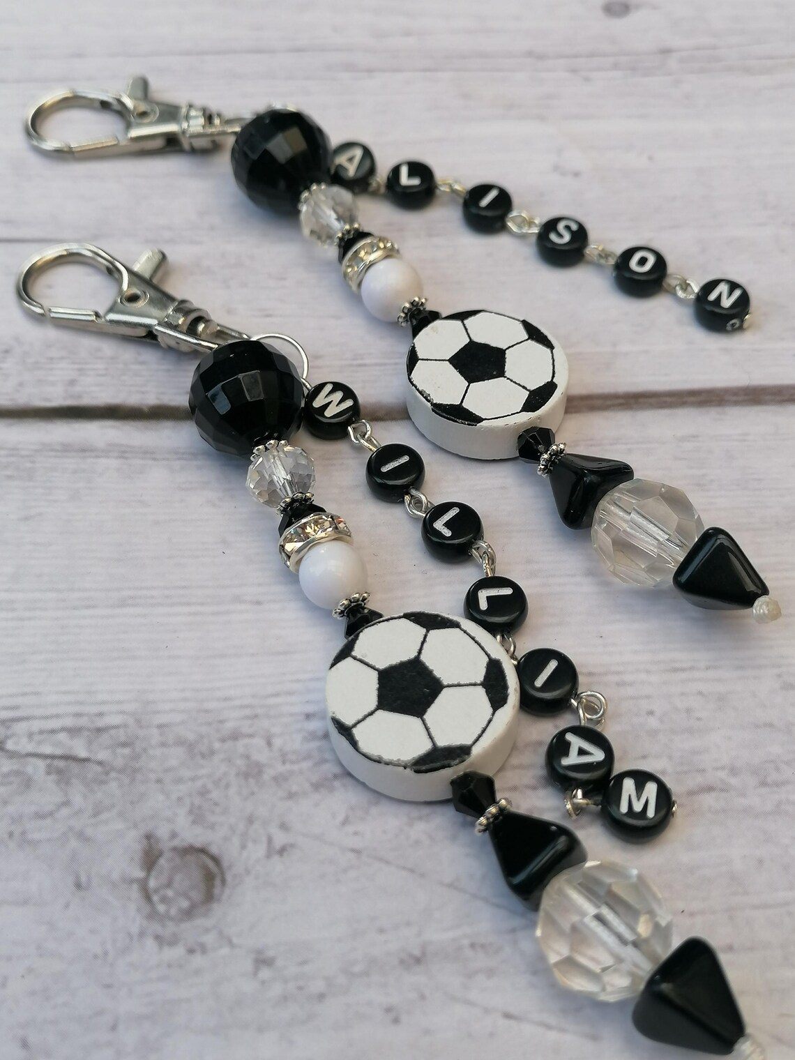 Personalised Name Keyring, Football Soccer Ball Keychain, Football ...