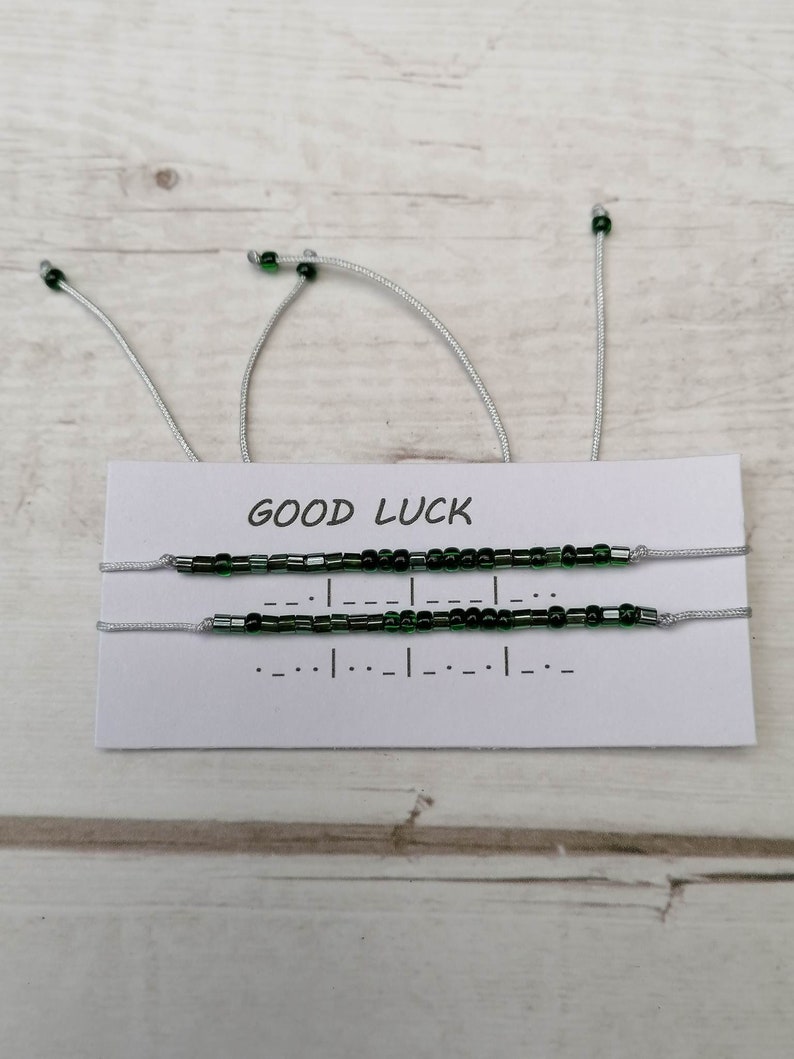 Morse Code Bracelet, Good Luck Morse Code Bracelet, Gift - Etsy