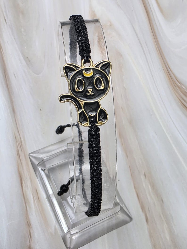 35 Colours, Moon Black Cat, Black Cat Bracelet, Friendship Bracelet ...
